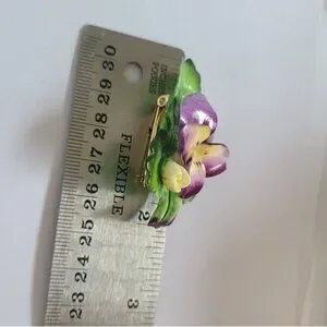 Vintage | Jewelry | Vintage Signed Collectible Cara China Purple Flower ...